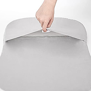 TILLYOU Cotton Fitted Bassinet Sheets for Baby Boy Girl, Fit for Halo Bassinet Swivel Sleeper, Adapt to Hourglass Bassinet Mattress Sheet, 31.5'' x 18'', 2 Pack White+Gray