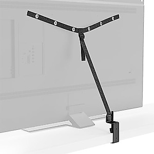 TV Safety Straps, Anti-Tip Straps for Child and Baby Proofing, Flat Screen TV Safety Straps TV Wall Anchors with VESA Mounting, Punch-Free Clamp Metal Connectors, Black