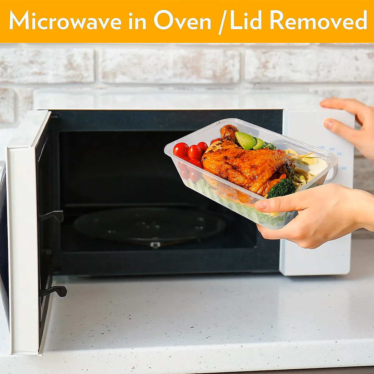 [50 PACK 50OZ] Disposable Meal Prep Container Large For Food, Plastic Storage Containers with Lids Freezer Microwave Dishwash Safe, Clear Bento Box Stackable BPA Free Reusable 1500ml