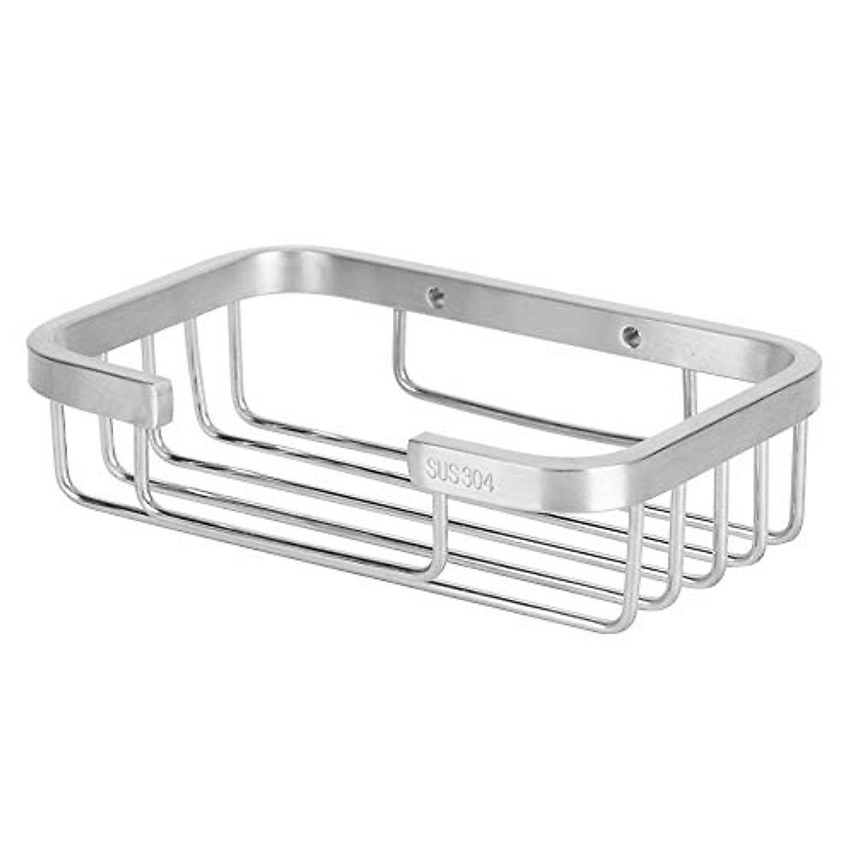 Shower Caddy Basket Shelf Wall Mounted Soap Basket Square Basket Bathroom Rack Holder Black Toilet Bathroom Accessory 304 Stainless Steel