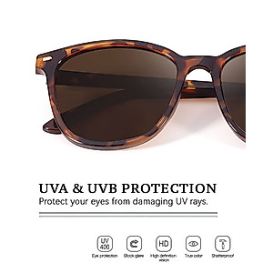 FIMILU 2 Packs Sunglasses for Women Polarized UV400 Protection Lens Big Frame Fashion Glasses Trendy Stylish Shade