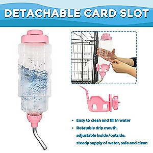 Vannon Dog Water Dispenser for Cage Leakproof Crate Auto Feeding Water Bottle for Dogs & Rabbits Pet Nozzle Diameter: 12mm, Top Fill, BPA Free