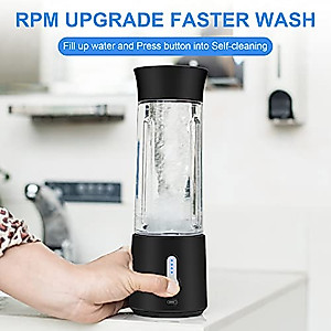 Personal Size Portable Blender - 17Oz USB Rechargeable Blender with 6 Blades | Portable Cup Lid For Outdoors Sports Travel Blender | BPA-Free Plastic Blender Cup For Shakes and Smoothies, Fresh Juice