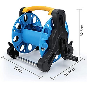 Wall Mounted Hose Holder Large Hose Car Wash Water Gun Hose Holder Reel Can Be Wound Around 30 To 40 Meters Cast Iron (Color : Blue, Size : One Size)