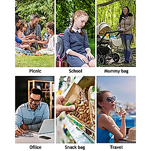 yookee home Waterproof Lunch Bag Double Layer Leakproof Neoprene Insulated Lunch Bag Freezable Black Reusable Thermal Lunch Cooler Tote Lunch Box for Boys Men Women Adult Kids for Work Outdoor