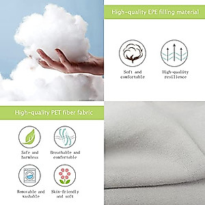 Hanging Basket Seat Cushion, Thicken Hanging Egg Chair Cushion, Washable Hanging Basket Chair Cushion, Basket Egg Chair Cushion with Headrest (Grey)