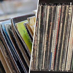 ZOLEF 100 12" anti static Vinyl Record Sleeves Combo Pack (50x 3mil Outer Sleeves & 50x Inner Round Bottom Sleeves), vinyl protective Crystal Clear Fit for Single & Double Lp Album Collection