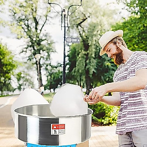 GOLADA 1080W Commercial Cotton Candy Machine Electric Cotton Candy Floss Maker - 110V for the Perfect Party Favor for Birthdays, School function, or Social Events. (Blue)
