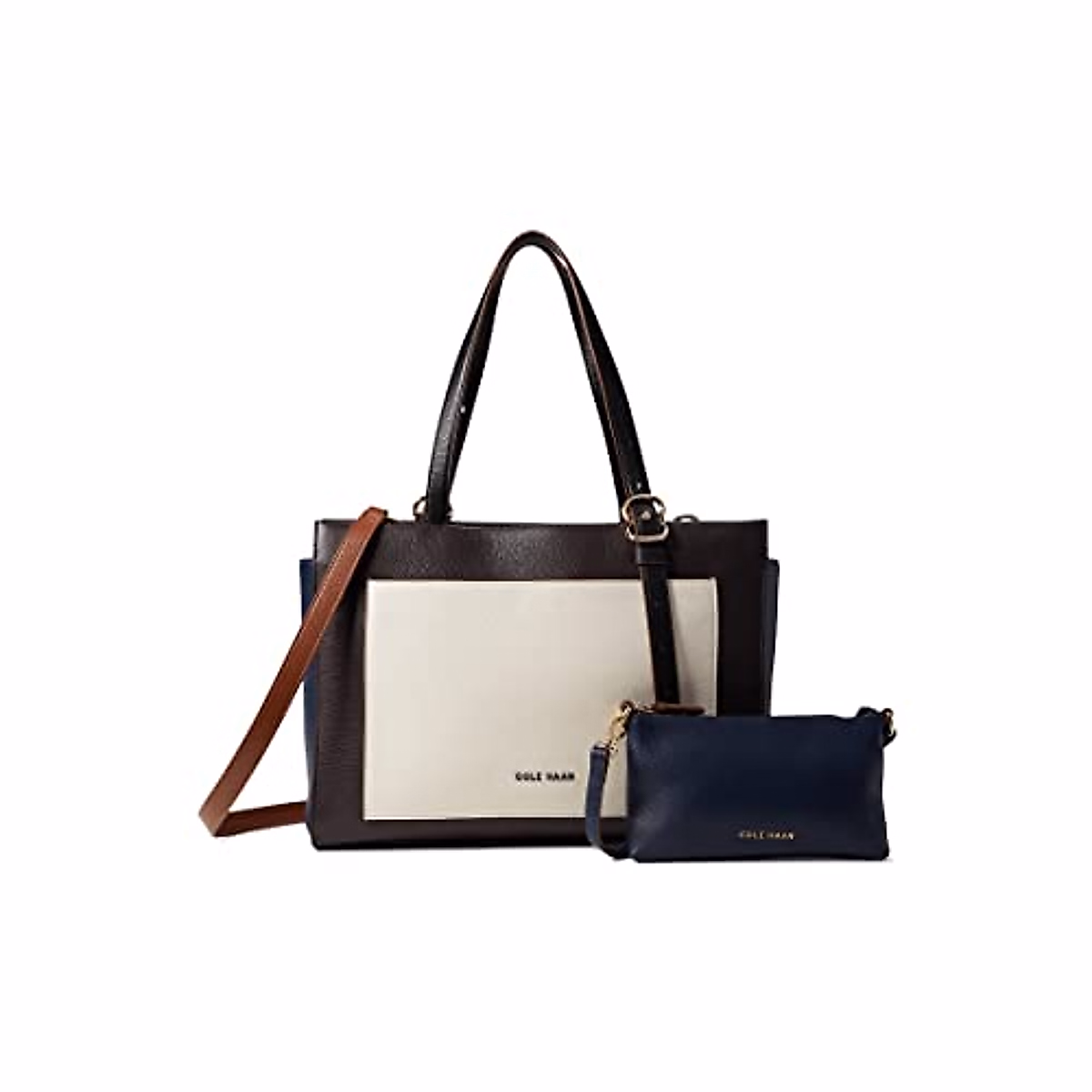 Cole Haan 3-in-1 Tote Navy Blazer/Ivory/Dark Chocolate/Dark Sequoia/Black One Size