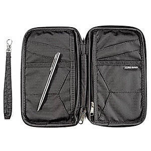 Travel Wallet & Family Passport Holder w/RFID Blocking- Document Organizer Case (Shadow)