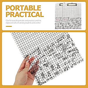 VOSAREA 2pcs Transparent Board Clip Document clipboard Office Supplies folders clipboard Standard Clip Sketch clipboard Clip hardboard Pocket Folder exam Paper Clips Acrylic Thin a4