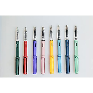 Urhomefull Calligraphy Fountain Pens Set - 8 Calligraphy Pens 40 Ink Cartridges, Calligraphy Ink Set Perfect for Beginners, Calligraphy Kit Gift Set for Birthday Graduation Christmas