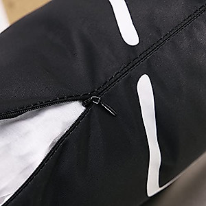 Pyonic Set of 2,Outdoor Waterproof Throw Pillow Covers,Square Pillow Covers Decorative Cushion Cover for Patio Garden Living Room Couch (Black, 18X18)