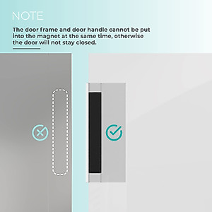 Shuisen Shower Door Magnet Strip Replacement for Framed Shower Doors, 2-1/2" Long Shower Door Strike Jamb Magnet for Swing & Glass Shower Doors - Shower Door Replacement Parts