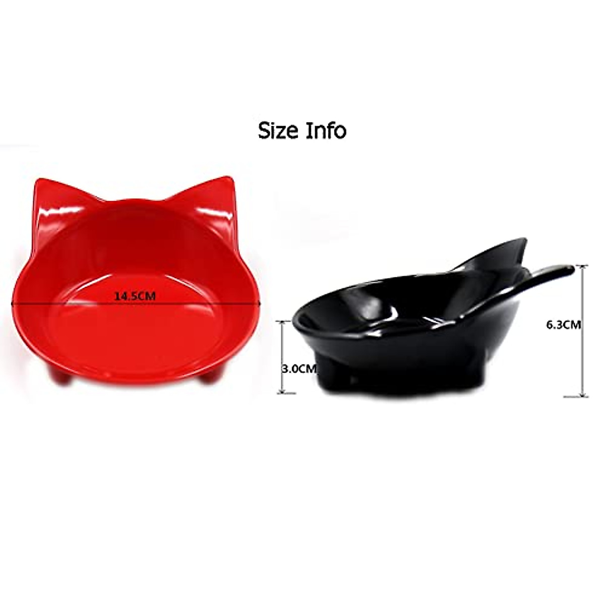 Cat Bowls, Anti-Slip Multi-Purpose Cat Food Bowl Pet Water Bowl Cat Feeding Bowl for Cats and Small Dogs (Pink)