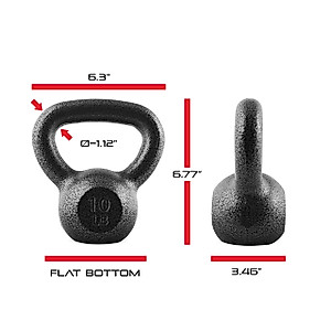 CAP Barbell Black Cast Iron Kettlebell | 10 Pounds