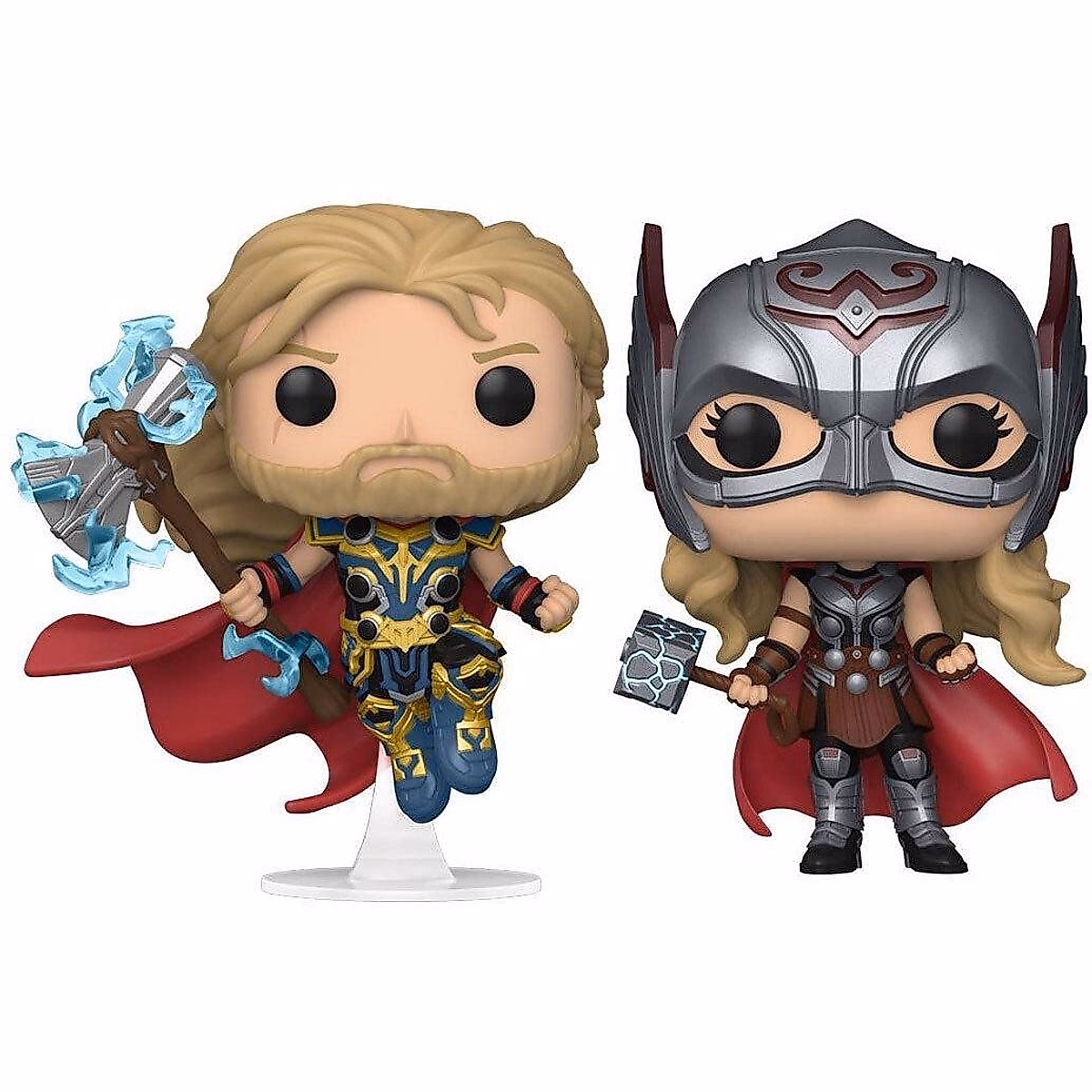 Funko Pop! Marvel: Thor Love & Thunder - 2 Pack - Thor & Mighty Thor - Collectable Vinyl Figure - Gift Idea - Official Merchandise - Toys for Kids & Adults - Movies Fans - Model Figure for Collectors