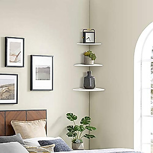 Corner Shelf, 3Pcs Floating Corner Shelf Wall-Mounted Storage Rack Easy to Install Bathroom Bedroom Bookshelves for Home and Office Decor (MAX Load 5Kg)