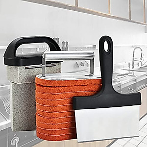 RTT Griddle Cleaning Kit for Blackstone 15 Pieces - Heavy Duty Grill Cleaner Kit with Grill Stone, Griddle Scraper, & Griddle Brush with Stainless Steel Handle - Easy to Use Flat Top Cleaning Kit