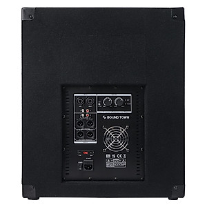 Sound Town METIS Series 2400 Watts 18" Powered Subwoofer with Class-D Amplifier, 4-inch Voice Coil, High-Pass Filter (METIS-18PWG)