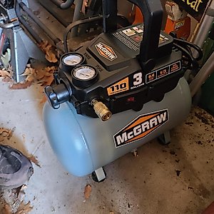 3 Gallon 1/3 HP 110 PSI Oil-Free Hotdog Air Compressor