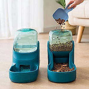 Pet Bowl 3.8L Pet Dog Cat Feeder Drinker Bowl for Dogs Drinking Water Bottle Kitten Bowls Slow Food Feeding Container Pet Supplies Pet Bowl Set (Size : Blue Water)
