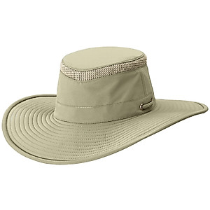 Tilley Mens Womens LTM2 Broad Brim Sun Protection Guaranteed for Life Lightweight Hat Khaki