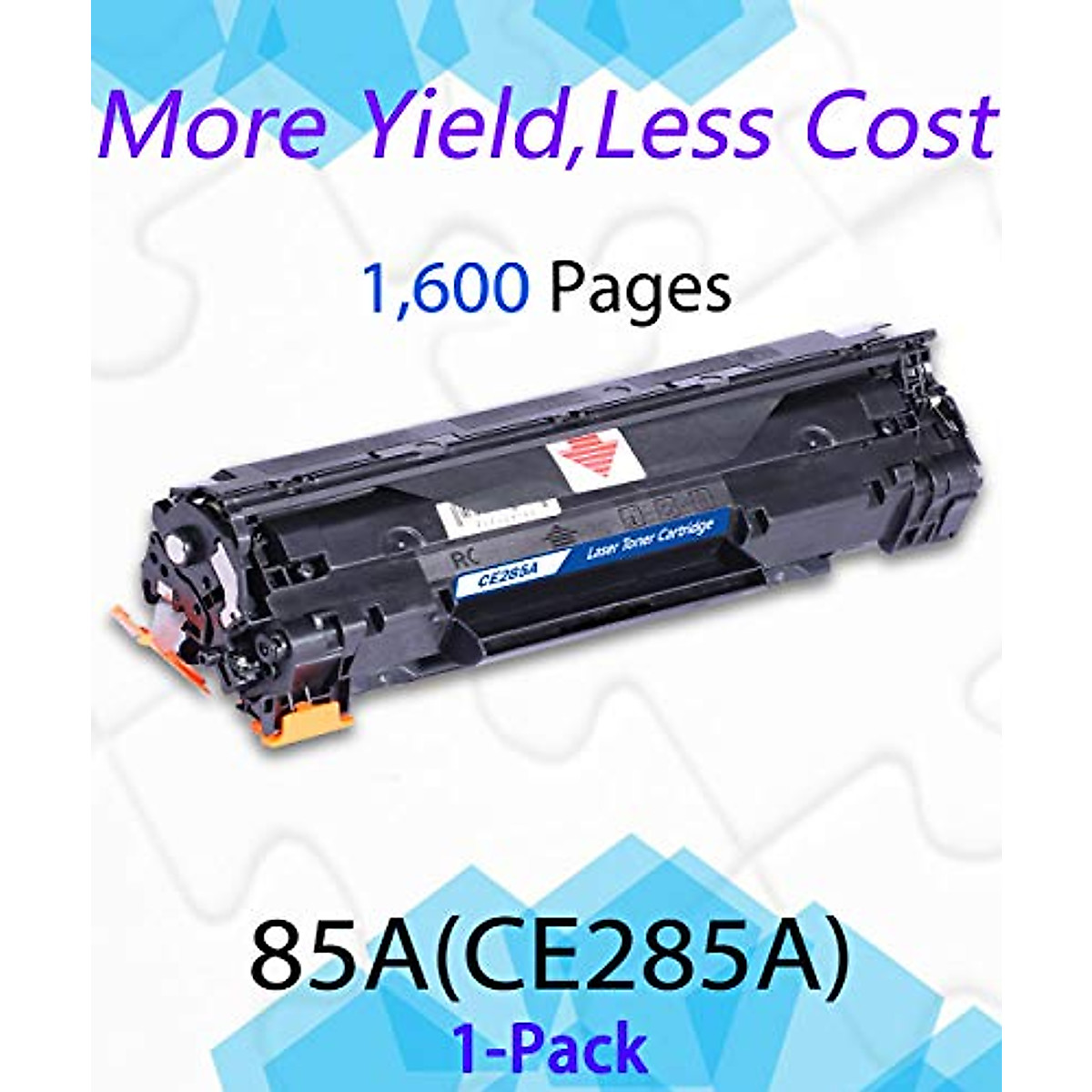 (1x Black) Compatible 85A CE285A Toner Cartridge 85A Used for HP P1100 P1102W Pro M1132 M1210 M1212nf M1214nfh M1217nfw M1219nf, by EasyPrint