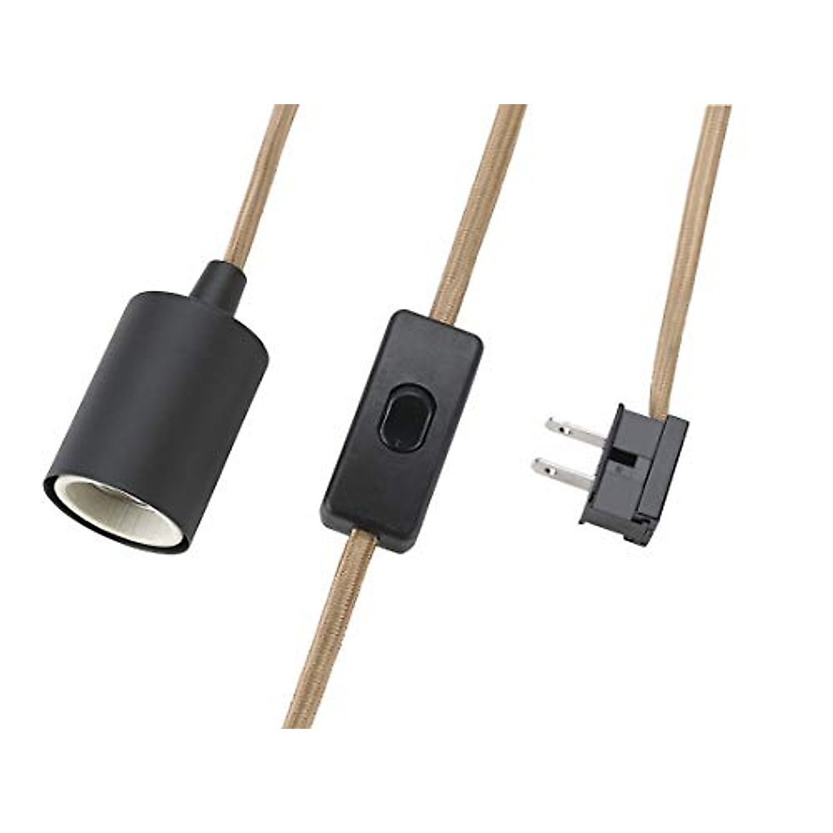 WISBEAM Plug in Pendant Lighting, Hanging Light Kits with ON/Off Switch, 15 Feets Cord, Bulbs Not Included, 1-Pack