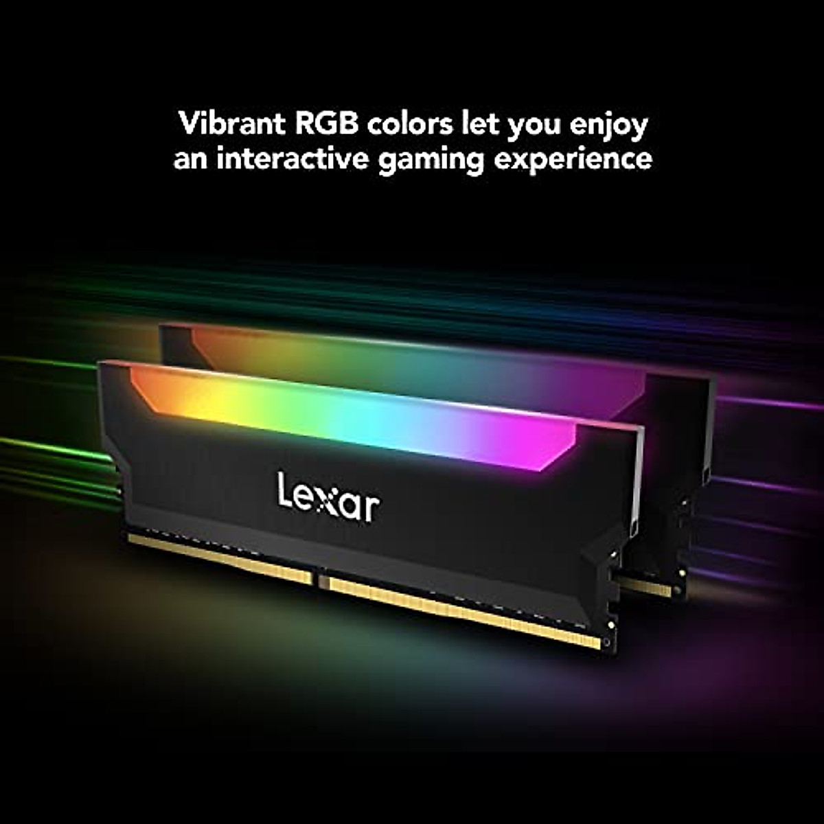 Lexar Hades RGB 32GB (2x16GB) DDR4 RAM 3600MHz CL18 Desktop Memory LD4BU016G-R3600UDLH