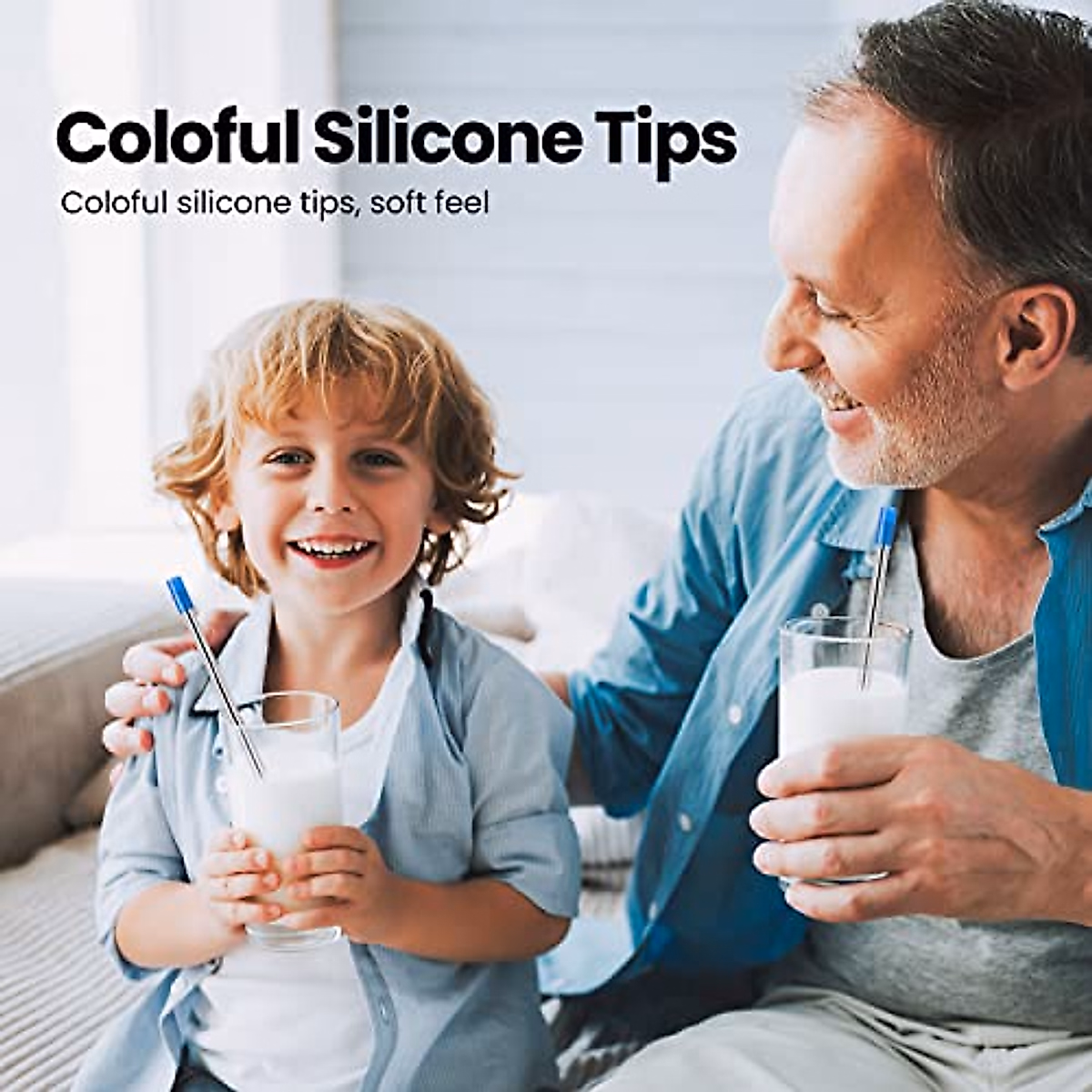 4 Pack Portable Reusable Metal Straw Collapsible Stainless Steel Drinking Straw Telescopic Straw to Drink Water Smoothie with Aluminum Key-chain Case & Cleaning Brush （Silver & blue & red & green）