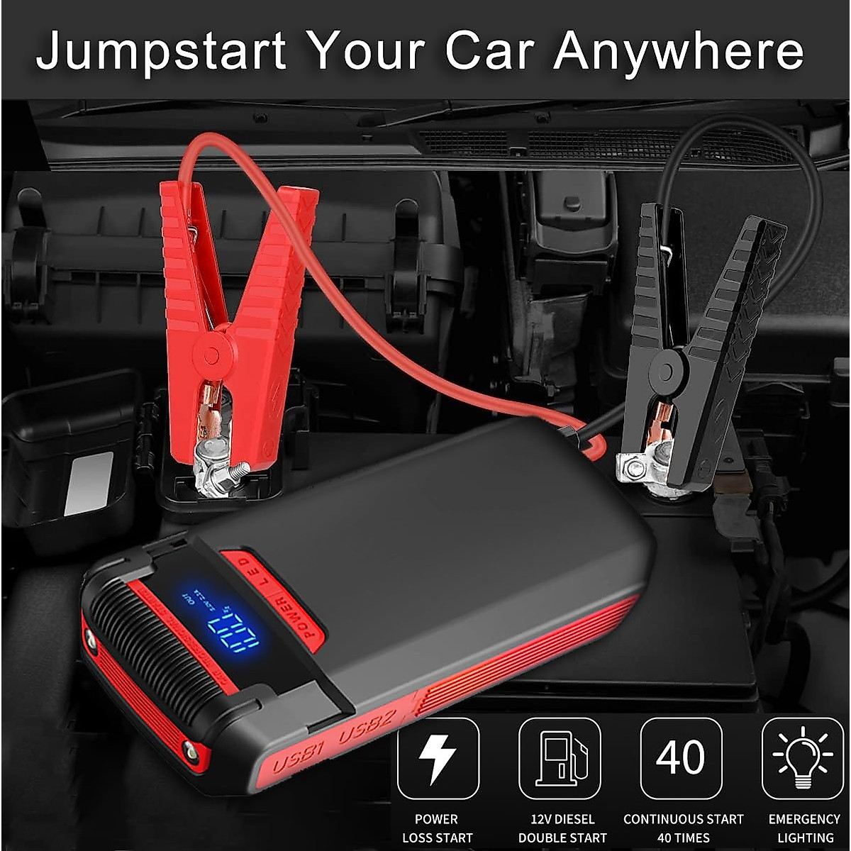 Jump Starter, Portable car Jump Starter
