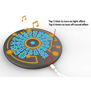 Sheikah Runes Wireless Charger Qi Phone Charging Pad LED Light Up Magic Circle Temple Elements