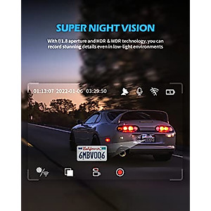 ONDASHCAM 4K Dash Cam with 3.5" LCD Display, 2160P UHD Car Camera Built in WiFi & GPS with Night Vision, G-Sensor, WDR, 170°Wide Angle & Parking Monitor (32GB Micro SD Card Included)