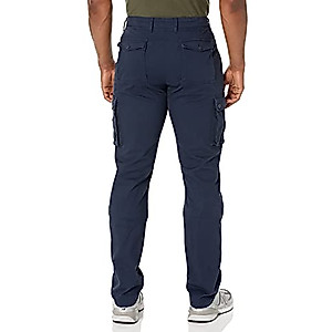 Amazon Essentials Men's Straight-Fit Stretch Cargo Pant (Available in Big & Tall), Navy, 35W x 29L