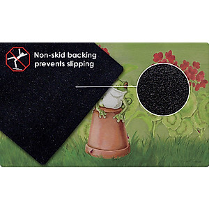 Toland Home Garden 800050 Potted Frog Spring Door Mat 18x30 Inch Summer Outdoor Doormat for Entryway Indoor Entrance
