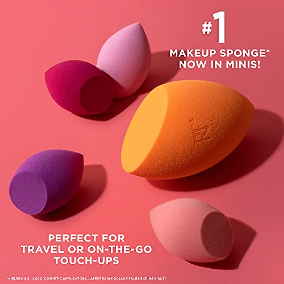 Real Techniques Mini Miracle Complexion Sponge Makeup Blender, Beauty Sponges,(2 Packs of 4, 8 Count Total)