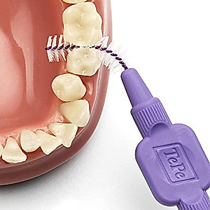 TePe Interdental Brushes 1.1mm Purple - 1 Packets of 8 (8 Brushes) by TePe