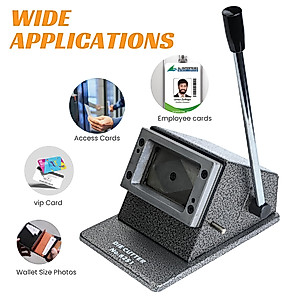 Manual ID Card Corner Cutter, Heavy Duty Business Card Punch, Access Card Die Cutter, Paper PVC Round Corner Cutter for 86x54mm Office Cards Home Photos