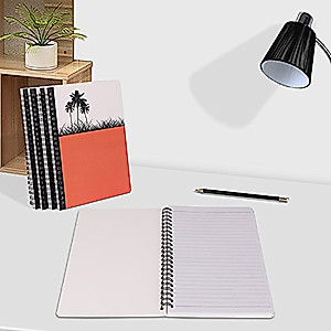 Hardcover Spiral Notebook, Dream Tree Journal to Write in, Blank Diary, Composition Notebook College ruled 80 Sheets, 5.5 x 8.3inch, 4 Pack