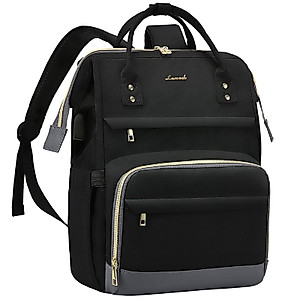 LOVEVOOK Laptop Backpack for Women Fashion Travel Backpack for Work Business Teacher Nurse Stylish Computer Bag 15.6-Inch Backpack Purse with USB Port