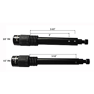 MAXXHAUL 50151 Trailer Hitch Lock Pin Set 5/8 and 1/2 Inch with Locking System Anti-Rattle for 1-1/4" and 2" Class I,II,III,IV,V Hitches - Black Finish