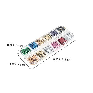 FRCOLOR 6 Boxes Nail Sequins Mettalic Nail Charm Nail Glitter Flakes Nail Art Sequin Nails Decoration Colored Aluminum foil Nail Art Decal Nail Decor Manicures Foils Accessories 3D Chunk