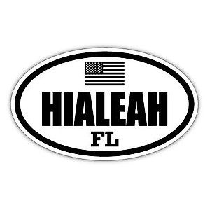 3 Pack Reflective Hialeah FL Florida Miami-Dade County Stealthy US Flag Euro Decal Sticker Vinyl for Hard Hats, Bottles, Glass, Toolbox 2" x 3"