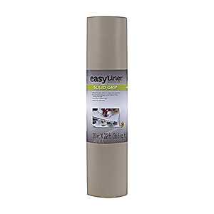 Duck Non-Adhesive Shelf Liner Solid Grip EasyLiner, 20-inch x 22 Feet, Taupe, 36 Sq Ft
