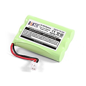 BAKTH 900mAh 3.6V Ni-MH Square-Hole Plug Battery for Motorola MBP33 MBP33S MBP33PU MBP35 MBP36 MBP36S MBP36PU MBP41 MBP43 Baby Monitor (Don't fit MBP33S MBP36 MBP36S with Round Hole Plug)