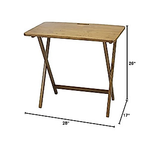PRESTO PRODUCTS COMPANY American Trails Arizona Folding Table with Solid Red Oak,Warm Brown