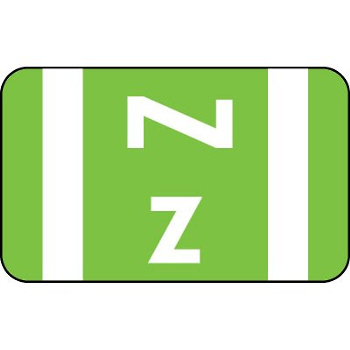 AMZfiling Alphabetic Color Code Labels, Compatible with Smead ACCS- Letter Z, Light Green (100/Package)