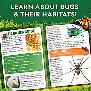 NATIONAL GEOGRAPHIC Bug Catcher Kit for Kids - Kids Bug Habitat with Magnified Viewer, Bug Catcher, Tweezers & Learning Guide, Insect Habitat, Outdoor Toys, Kids Bug Catching Kit, Bug Cage, Bug Box