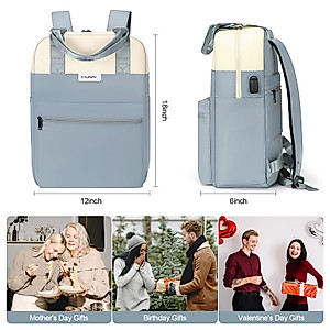 CYUREAY Laptop Fashion Backpack Nurse Spacious Book Bag For College Students Travel Backpack With USB Charger Port Doctor Work Fit Gift For Men&Women